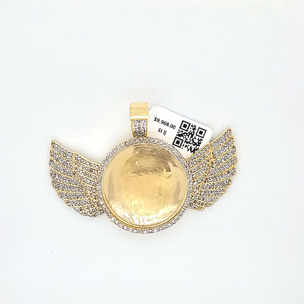 Memorial Wings - Picture Diamond Pendant - Ocean Wave Jewellery